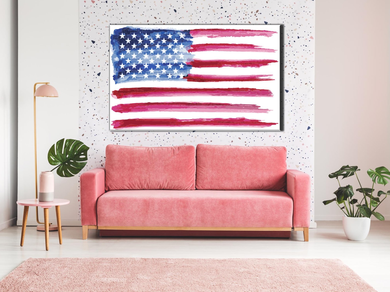 US Flag Canvas American Flag Wall Art United States National | Etsy