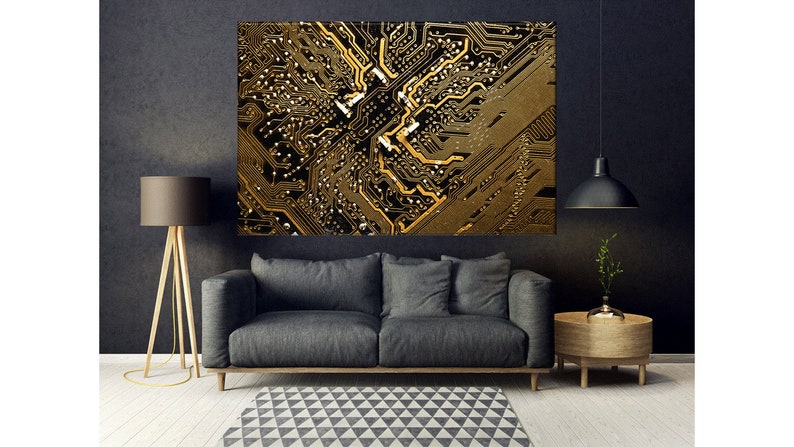 Computer Motherboard Wall Art Cirquit Board Print | Etsy