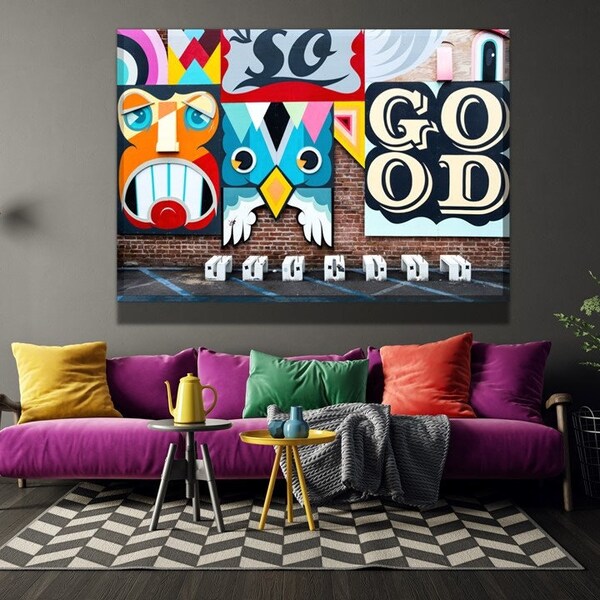 Graffiti on Canvas - Etsy