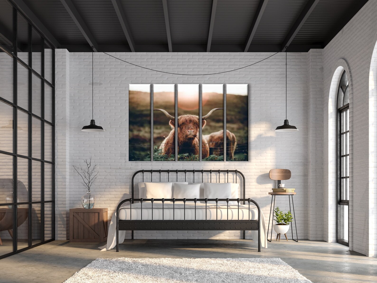 Highland Cow Highland Cow Decor Highland Calf Canvas | Etsy