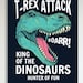 Dinosaur Print T-rex Dinosaur Poster Dino Canvas Print - Etsy