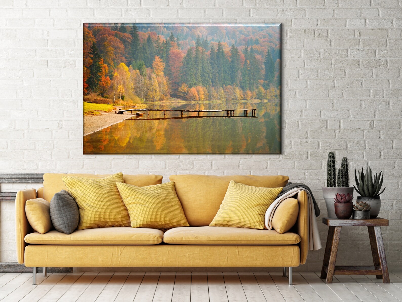 Nature Wall Art Fall Landscape Canvas Autumn Forest Canvas - Etsy