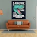 Dinosaur Print T-rex Dinosaur Poster Dino Canvas Print - Etsy