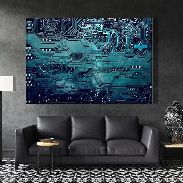 Computer Schematic Poster - Etsy