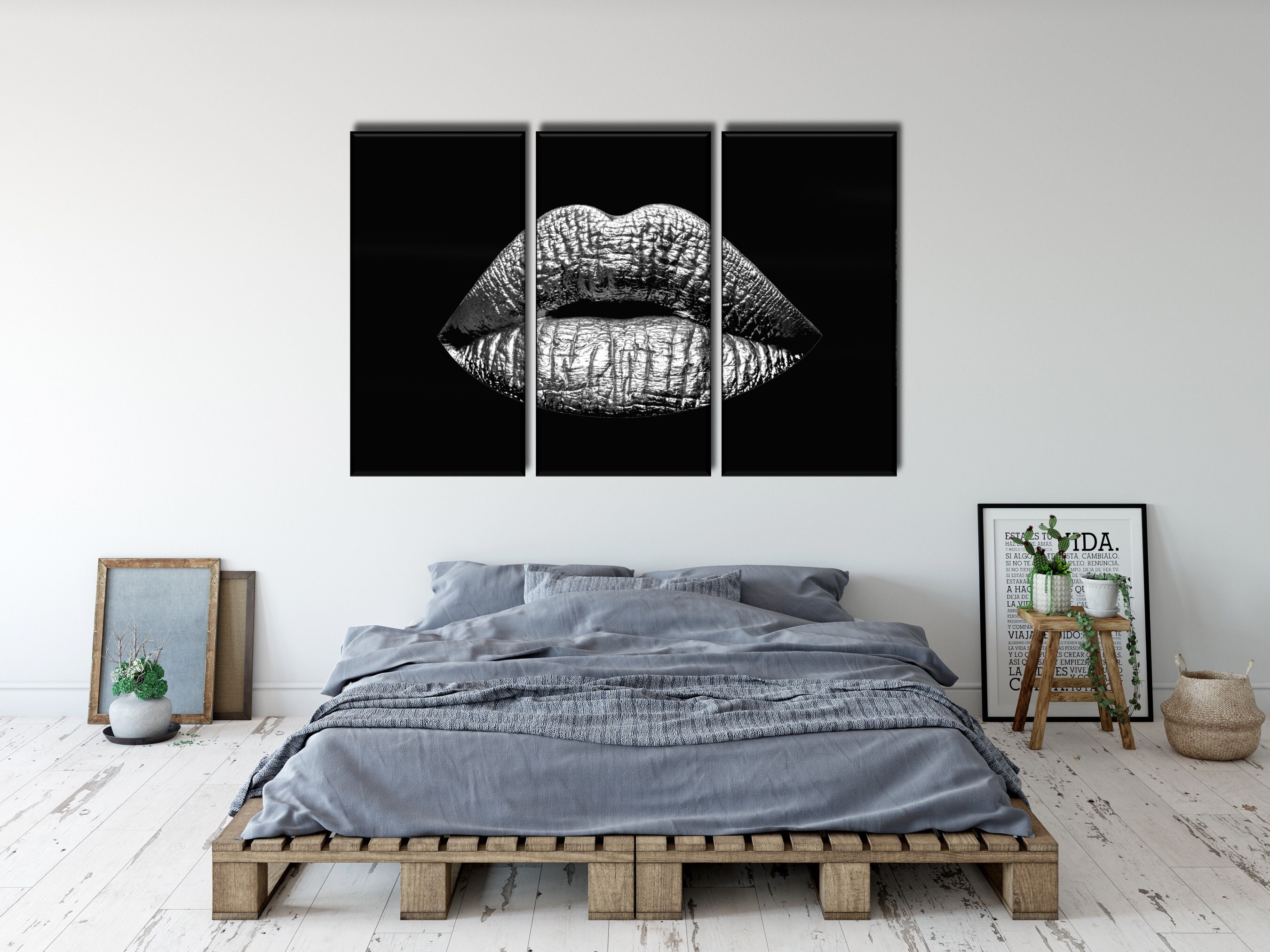 Lips Wall Art Lips Canvas Contemporary Art Lip Wall Art | Etsy