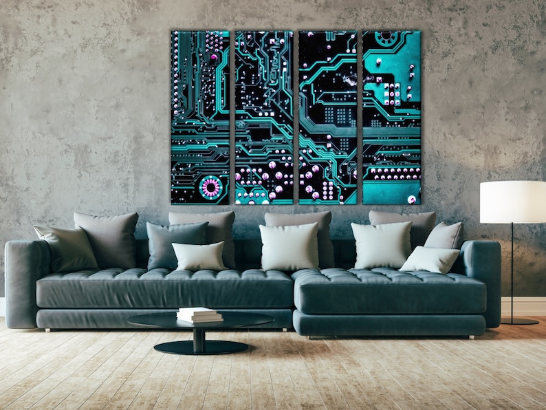 Circuit Board Art Computer Scince Print Science Art | Etsy