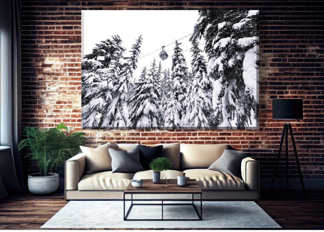 Ski Lift in Whistler Canada, Ski Resort Wall Art, Сhalet Wall Decor ...