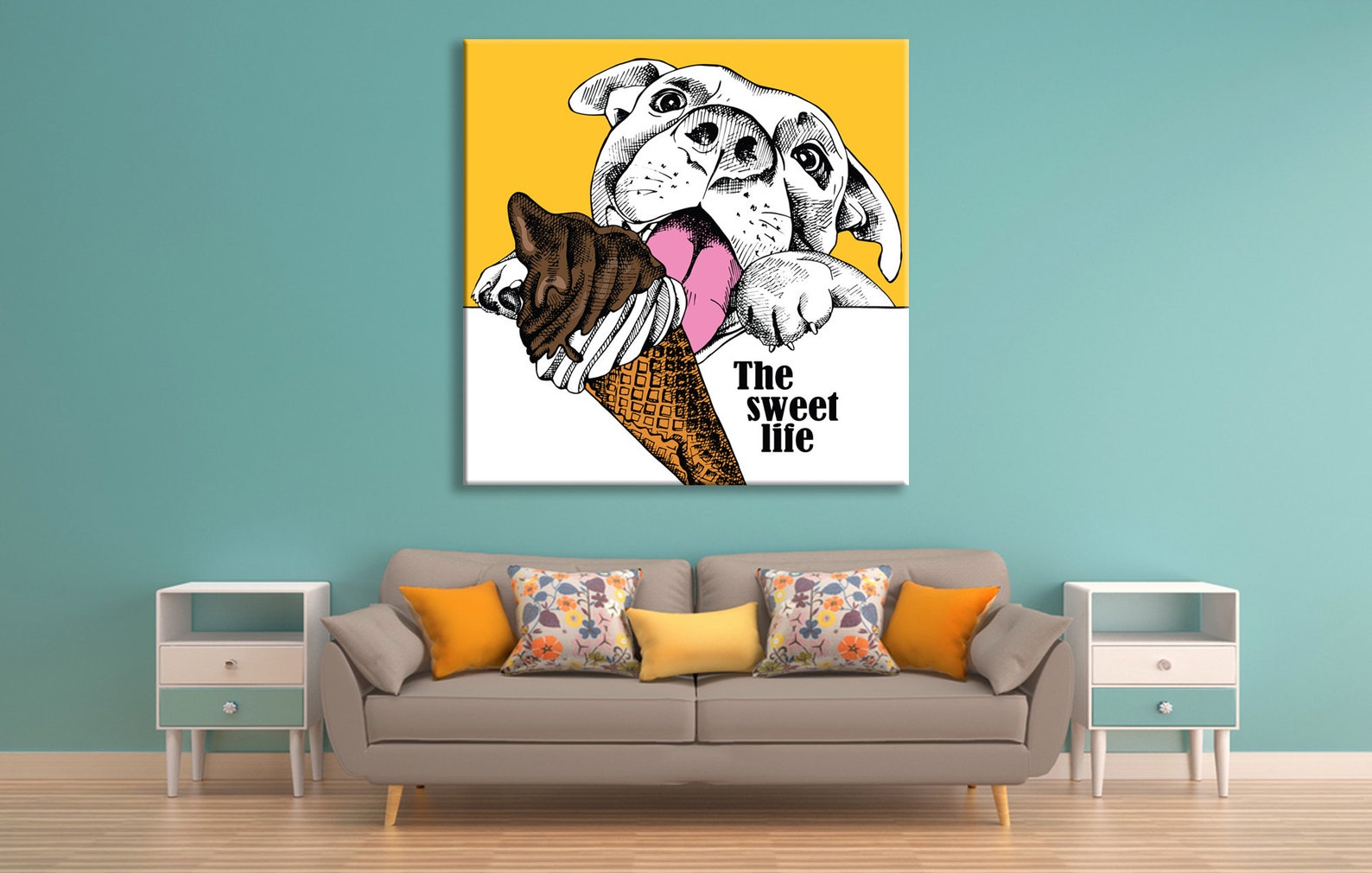 Pop Art Wall Decor Stretched Ready to Hang Wall Art | Etsy