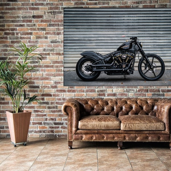 Harley Davidson Canvas Wall Art Etsy