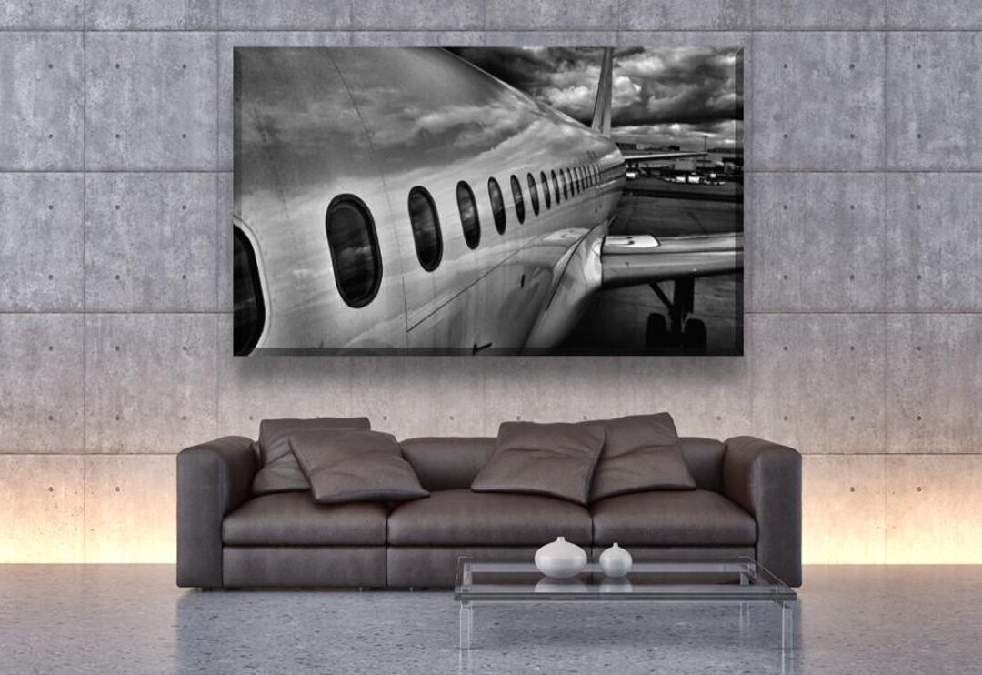 Airplane Wing Canvas Print: Airport Runway Photo, Aviator Gift - Etsy
