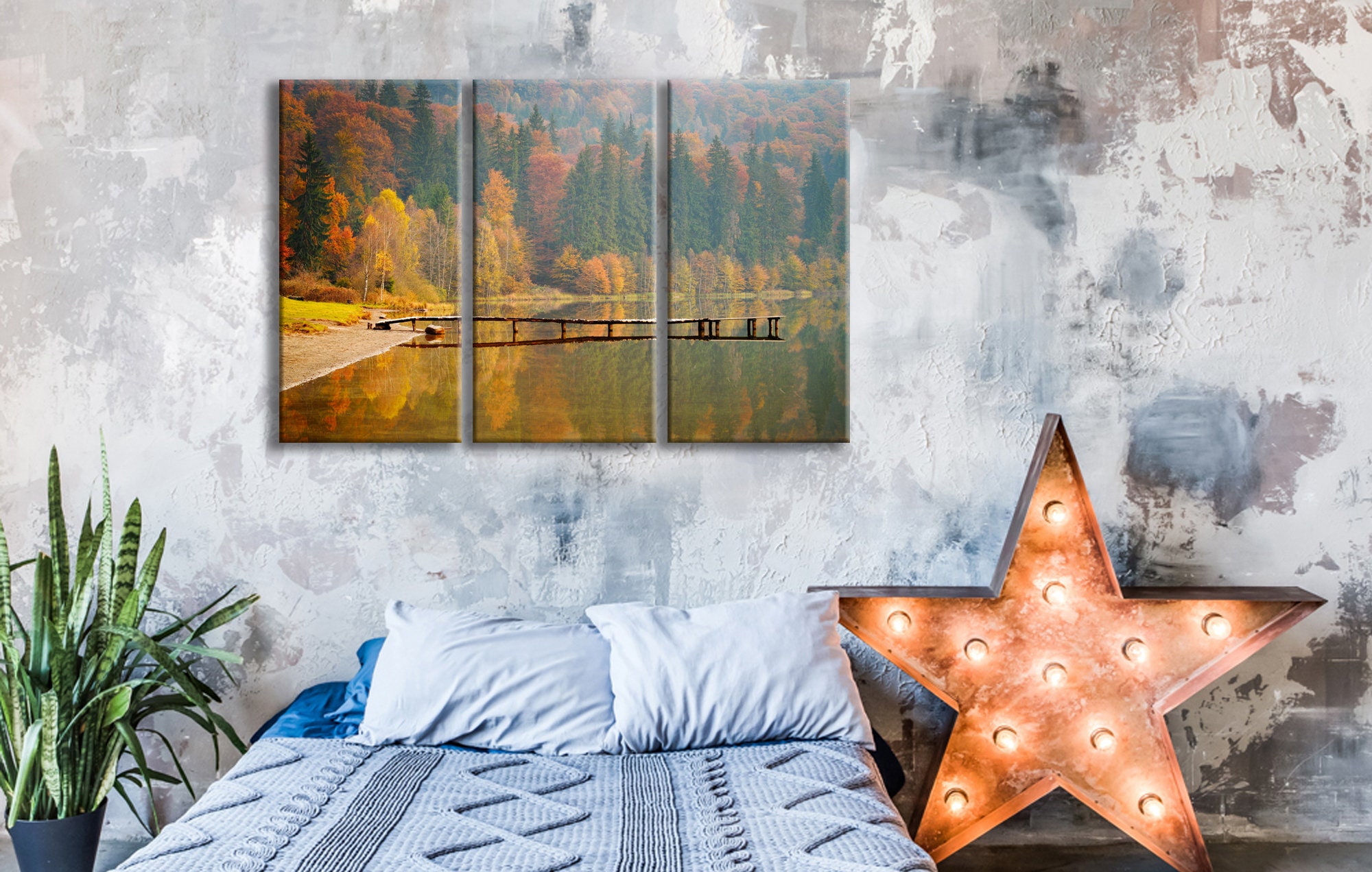 Nature Wall Art Fall Landscape Canvas Autumn Forest Canvas | Etsy