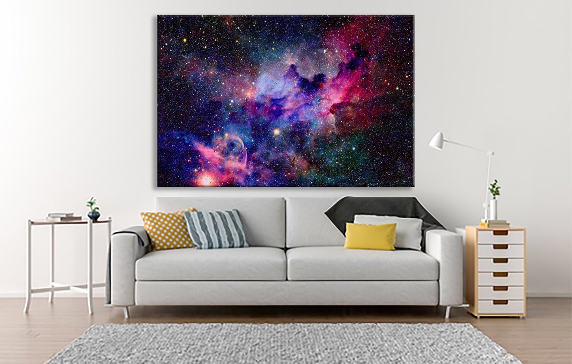 Space Wall Art Space Canvas Print Modern Wall Art Modern - Etsy