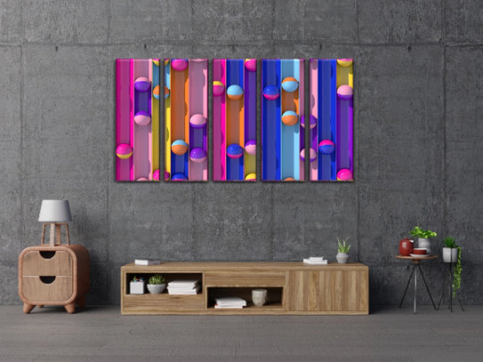 Colorful Optical Illusion Art 3D Effect Abstract Art - Etsy
