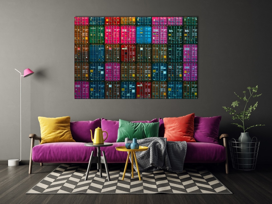 Containers Wall Art, Warehouse Wall Art, Cargo Shipping Wall Art ...