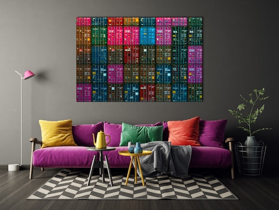 Containers Wall Art Warehouse Wall Art Cargo Shipping Wall - Etsy