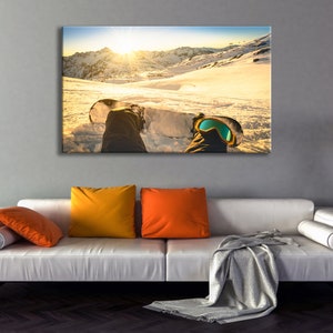 Snowboard Wall Art, Snowboarding Wall Decor, Winter Sports Motivation ...