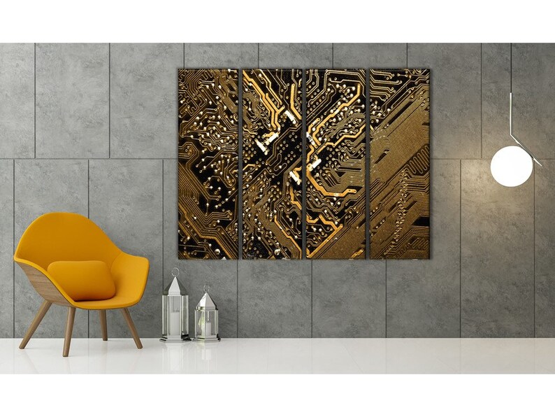 Computer Motherboard Wall Art Cirquit Board Print | Etsy