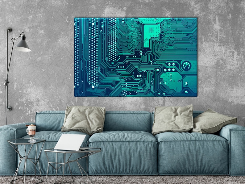 Computer Motherboard Wall Art Cirquit Board Print - Etsy