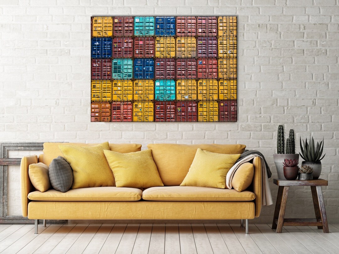 Containers Canvas, Warehouse Wall Art, Shipping Wall Art, Container ...