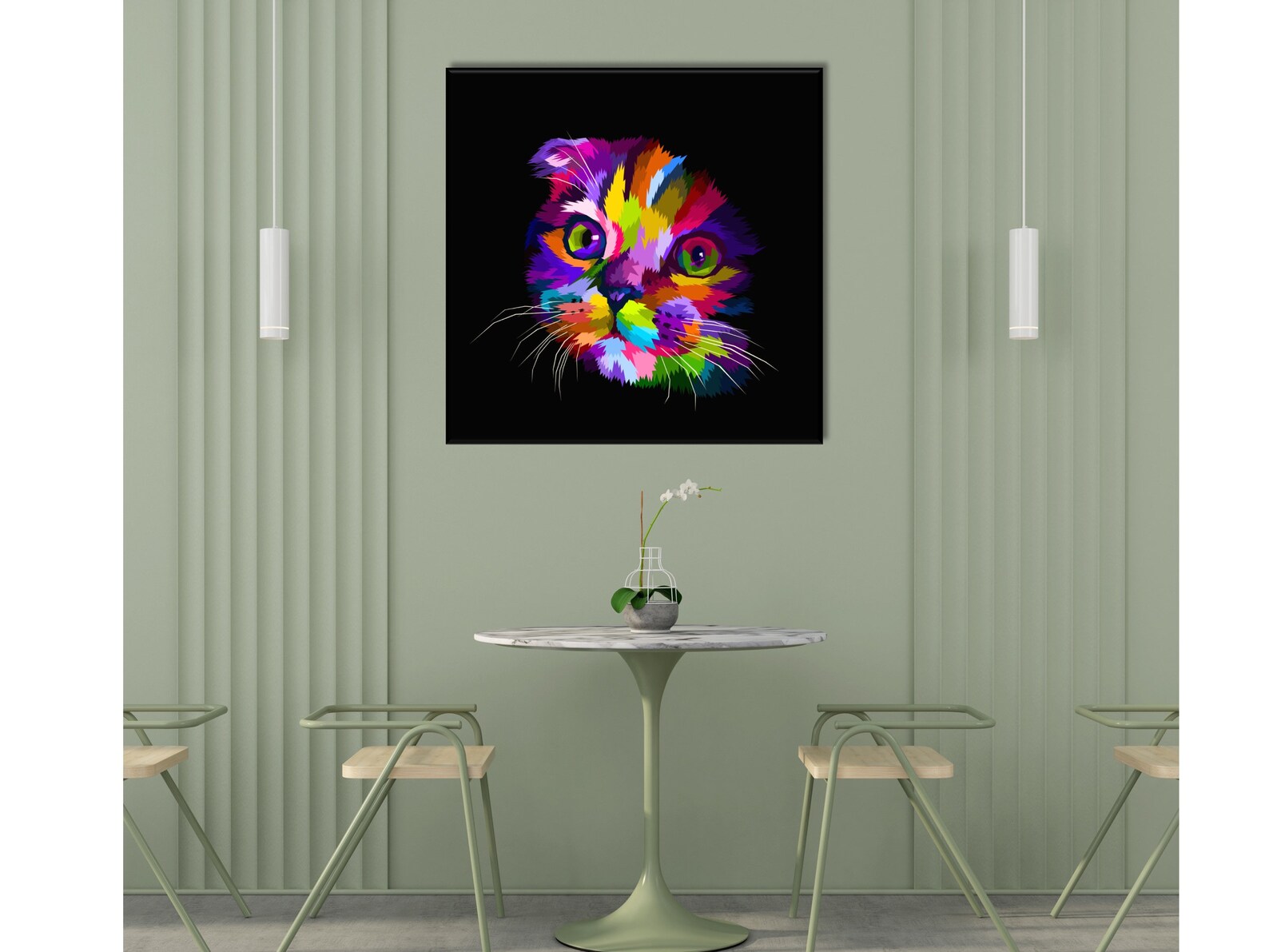 Cat Art Print Cat Paintng Print Cat Modern Art Cat Lovers - Etsy