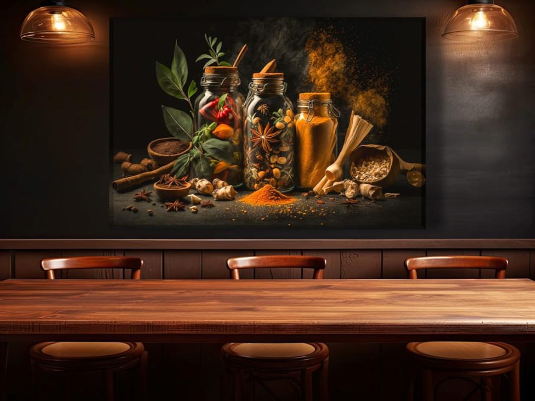 Indian Spices Artwork, Chili Powder and Herbs, Healthy Food and Spices ...