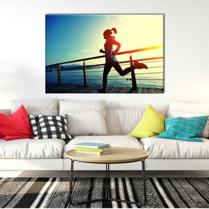 Runner Canvas, Gym Wall Art, Sports and Motivation Art, Gym Wall Decor ...