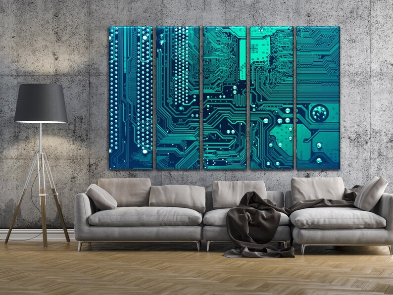 Computer Motherboard Wall Art Cirquit Board Print - Etsy