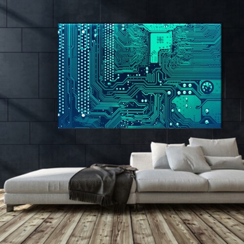Computer Motherboard Wall Art Cirquit Board Print - Etsy