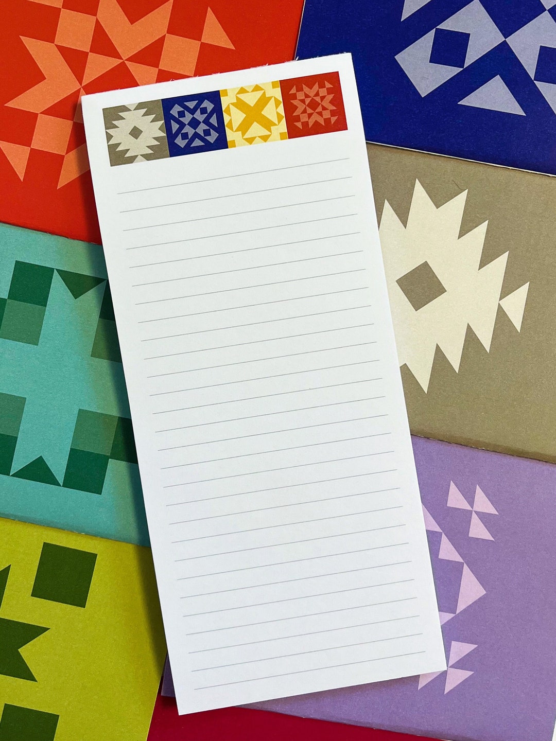 Mystery Notepad 3x8 to Do List Grocery List Quilter Gift Quilt Block ...