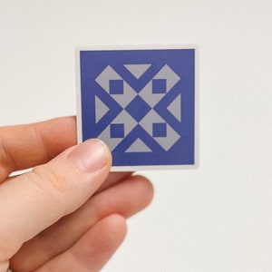 Quilt Block Stickers Rainbow Quilt Squares 2 X 2 Stickers Quilt Gift ...