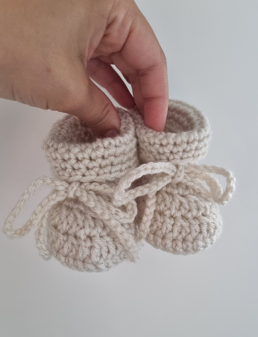 Baby Booties Ivory Crochet Baby Booties Newborn Baby Shoes Gender ...