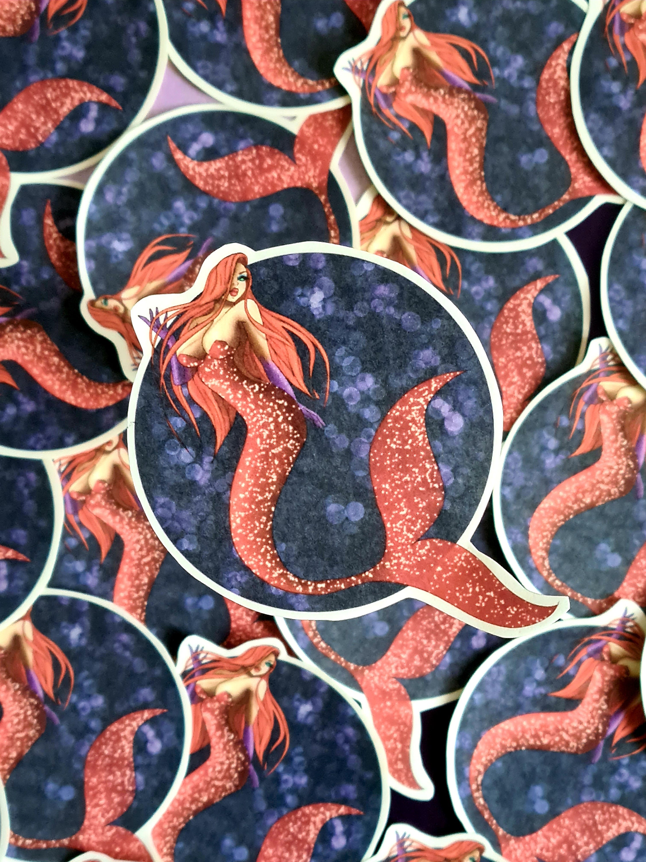 Mermaid Sticker Mermaid Art Sticker Supply Art and Craft - Etsy