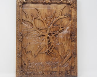 Elk Wood Carving - Etsy