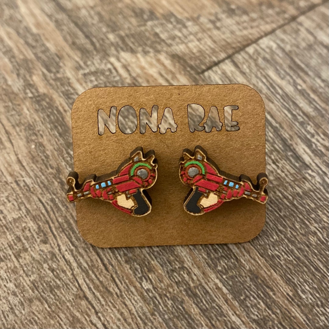 Video Game Earrings Laser Cut Earrings Wooden Earrings - Etsy