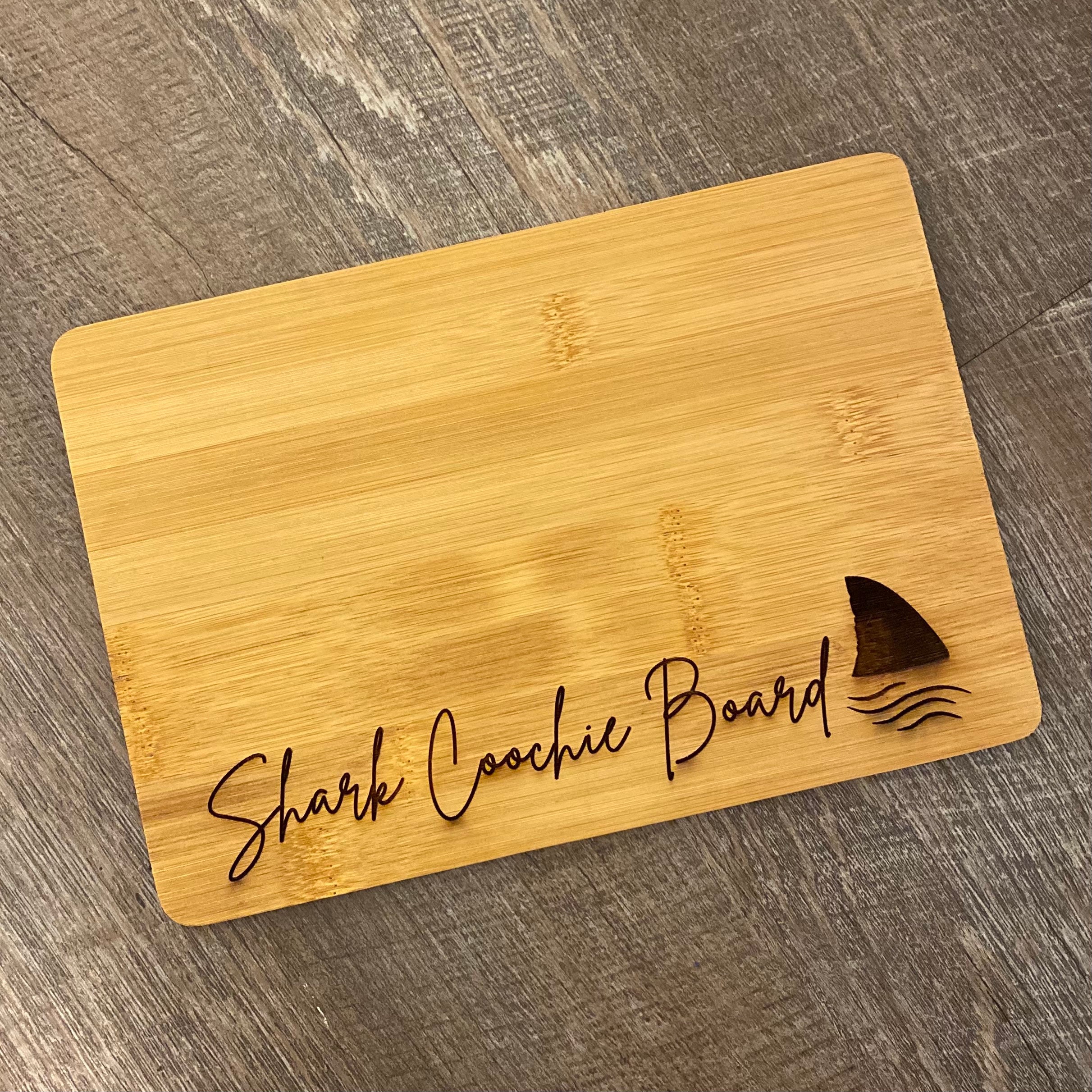 Shark coochie board - cheese board- charcuterie board - Laser Engraved ...