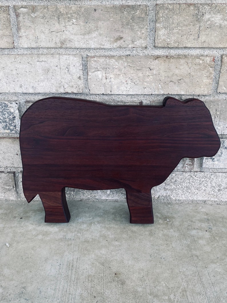 Walnut Wood Cow Cutting Board, Farmhouse Kitchen Decor - Etsy