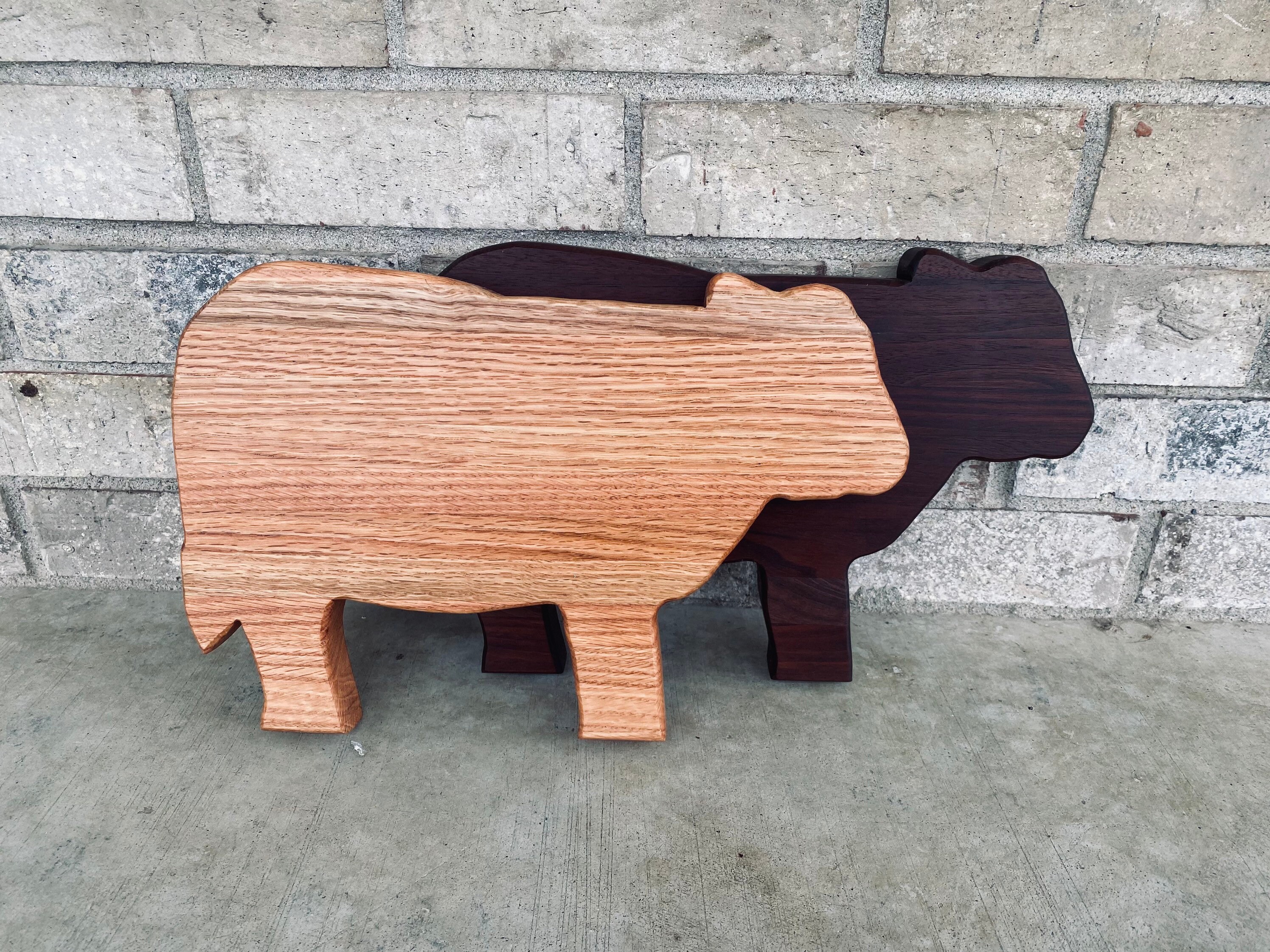 Walnut Wooden Cow Cutting Board Cow Shaped Cutting Board - Etsy