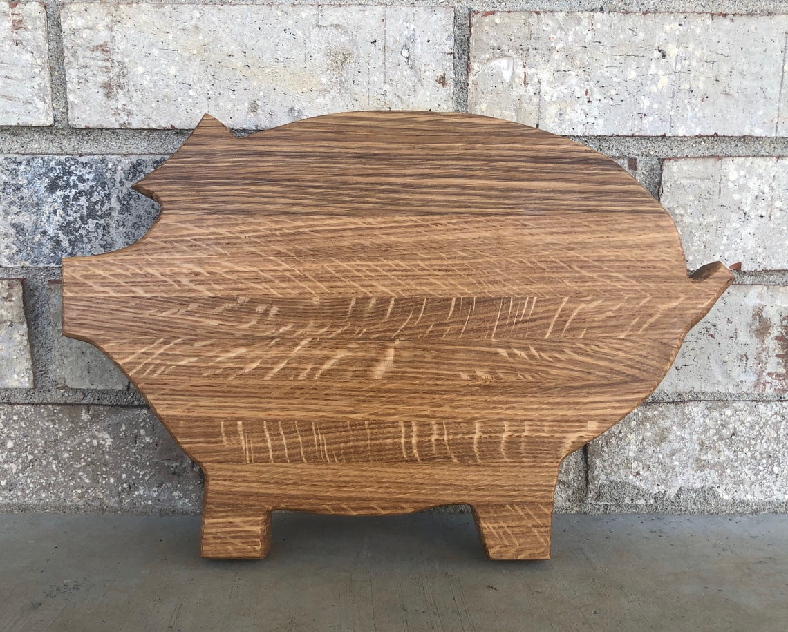Oak Wooden Pig Cutting Board Pig Shaped Cutting Board Wood - Etsy