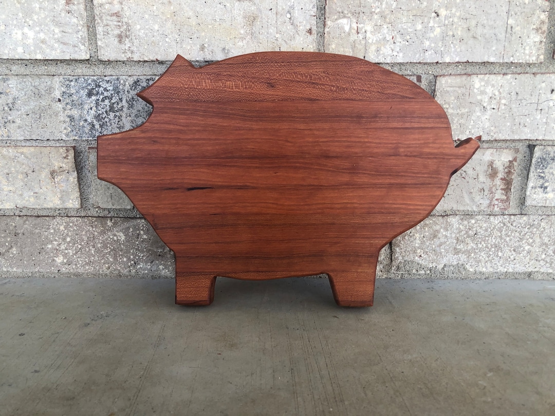 Cherry Wooden Pig Cutting Board, Pig Shaped Cutting Board, Wood Pig ...