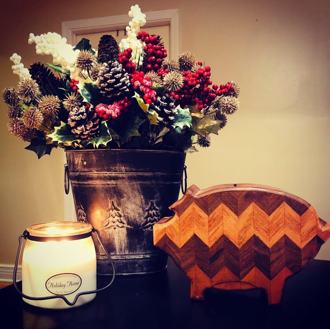 Cherry With Maple Wooden Chicken Bank Wooden Piggy Bank Coin | Etsy