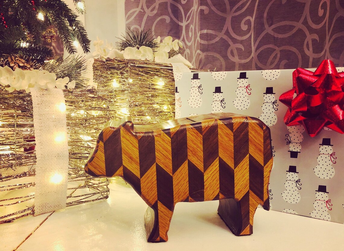 Cherry With Maple Wooden Chicken Bank Wooden Piggy Bank Coin | Etsy