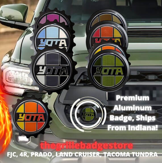3.75 Aluminum Tri-color Yota Grille Badge Gear or New - Etsy