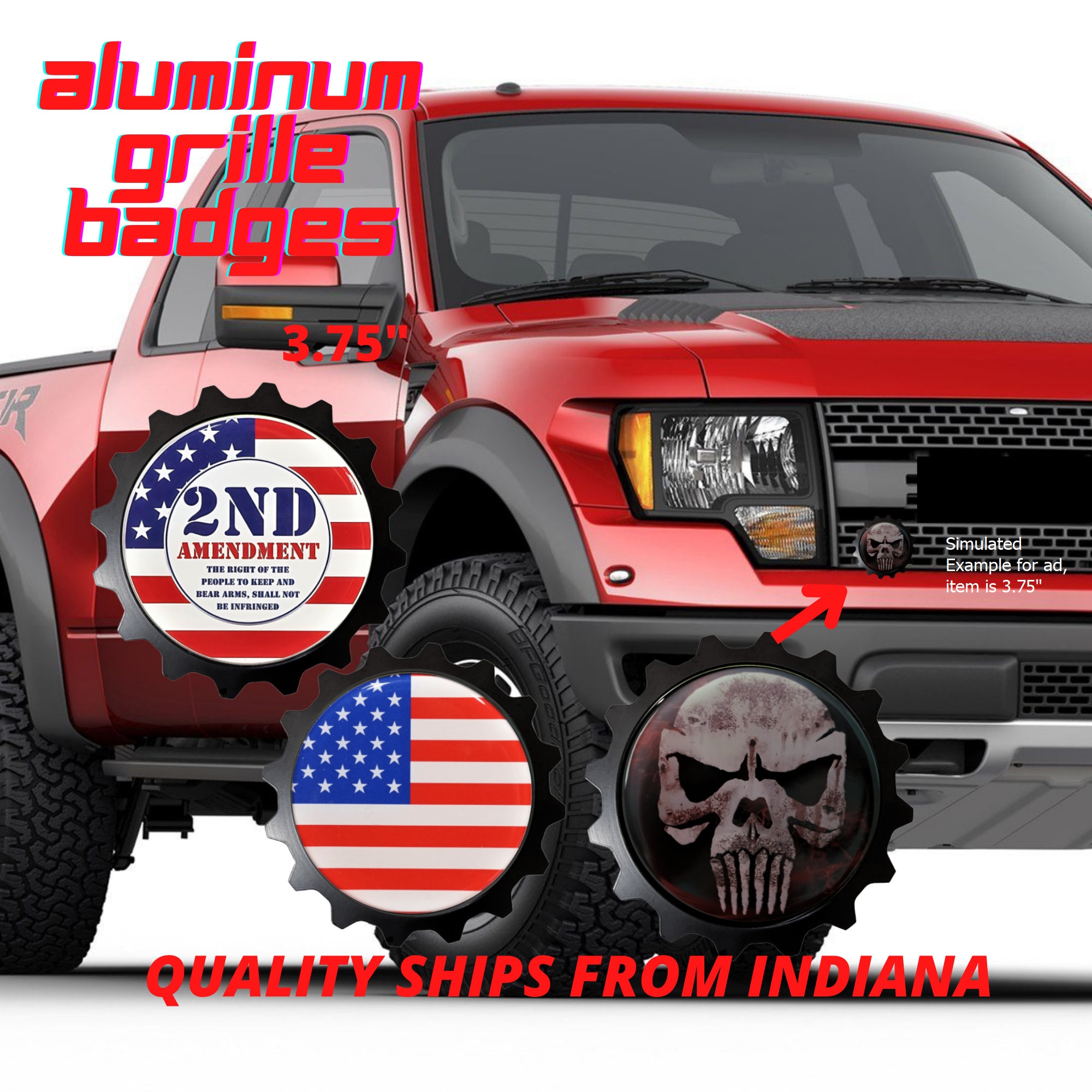 Custom F150 Emblems Skull