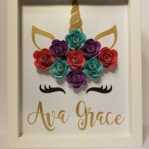 Unicorn, Shadow Box, Personalized - Etsy