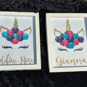 Unicorn, Shadow Box, Personalized - Etsy