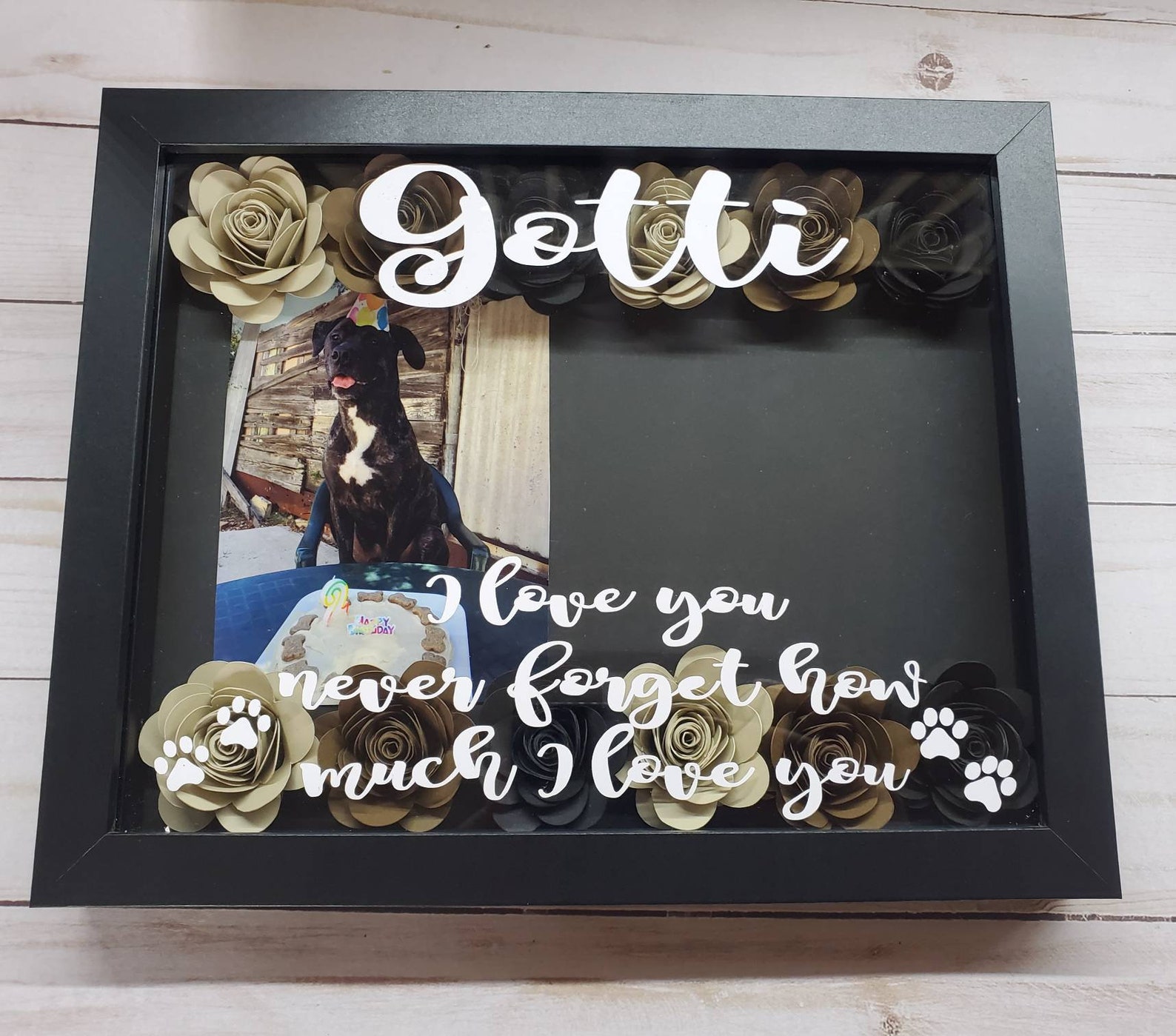 Personalized Shadow Box In Loving Memory Pet Memorial | Etsy