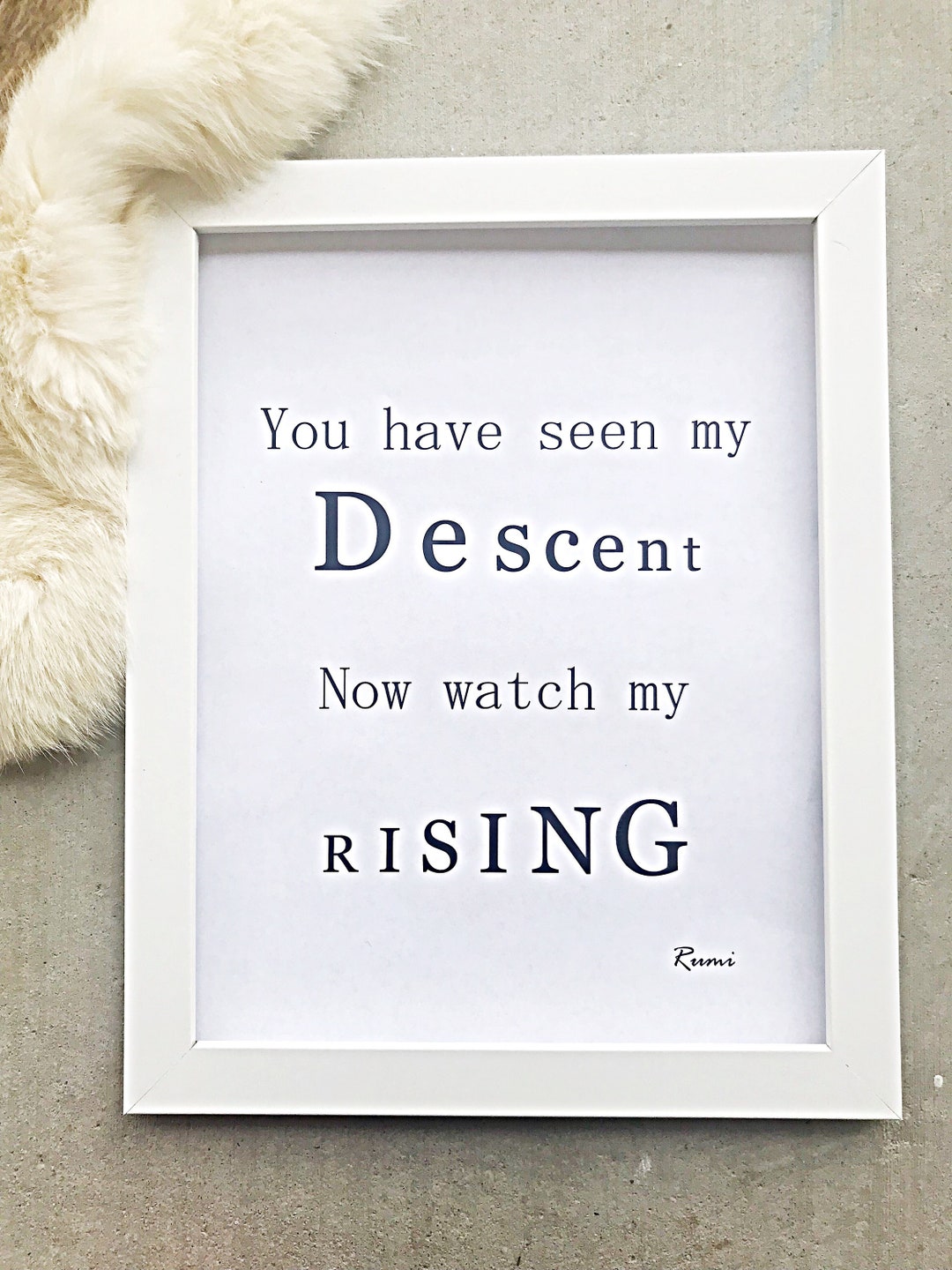 Motivational Quote Rise up Quote Overcome Quote Art Wall - Etsy