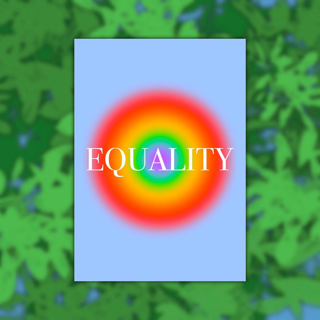 Printable Wall Art “equality” Rainbow Poster A3 A4 DIGITAL DOWNLOAD - Etsy