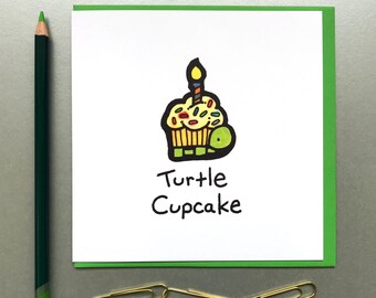 Turtle Birthday Card | Etsy