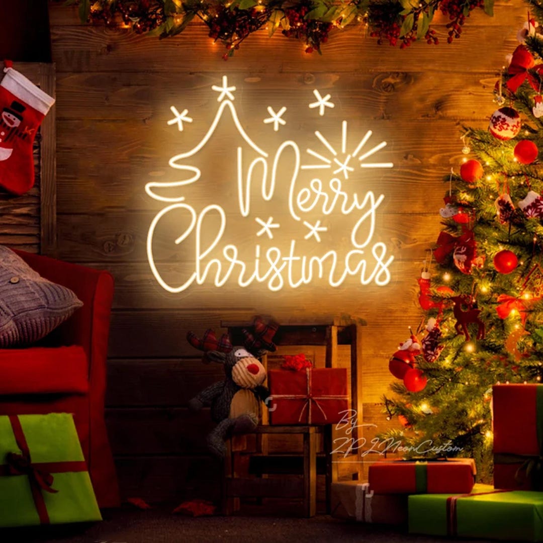 Marry Christmas Neon Sign Christmas Gift Christmas Light Sign Christmas ...